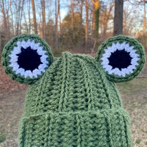 Crochet Frog Beanie Etsy