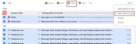 How To Delete Multiple Emails On Yahoo Mail