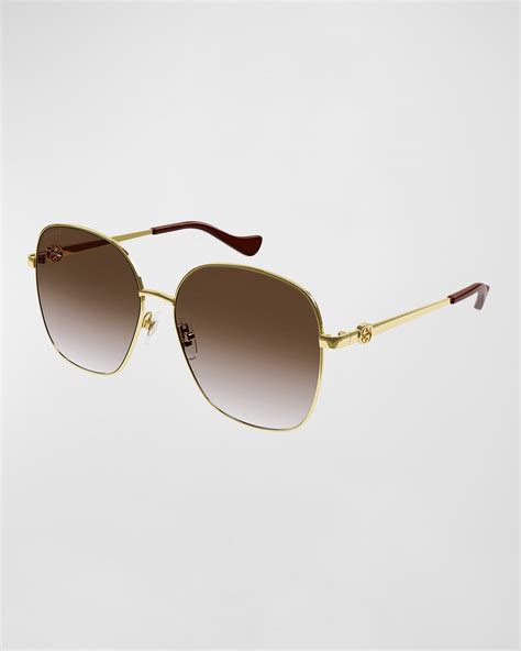 Gucci Gradient Rectangle Acetate Sunglasses Neiman Marcus