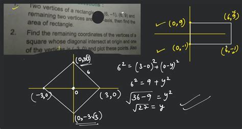 Thertices Of A Rectangle Are 6−169 And Remaining Two Vertices Are