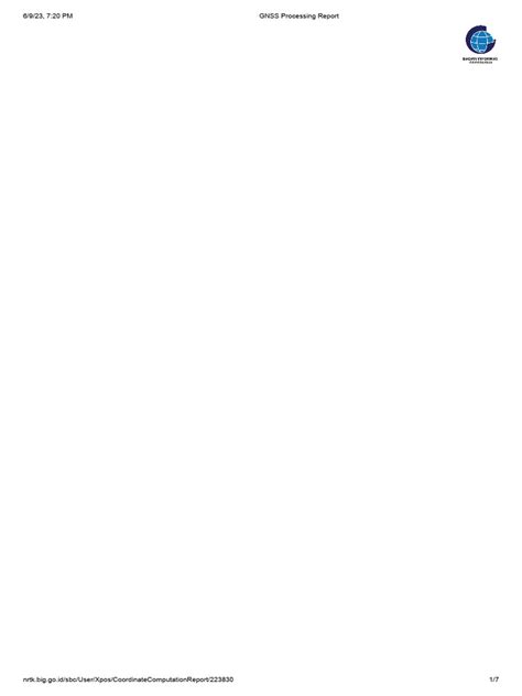Gnss Processing Report Kebun Sawit Pdf Latitude Navigation