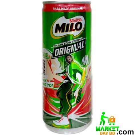 Milo Original Drinks Can 240ml Energy Drink With Malt And Chocolate For