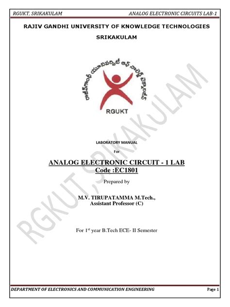 analog electronic circuits lab manual pdf spice amplifier