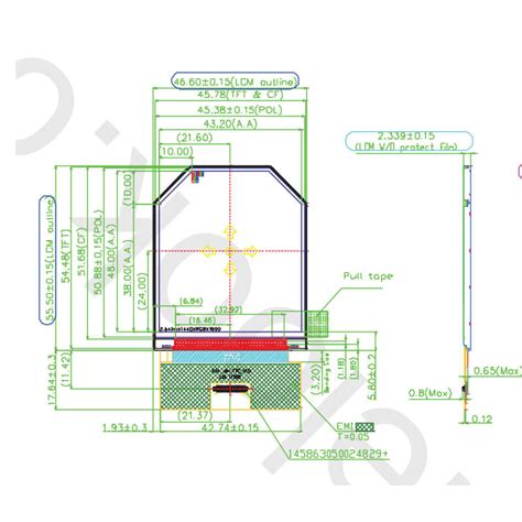 Custom Factory 2 5 Inch TFT LCD 1440x1600 Full Viewing Angle MIPI TFT LCD Screen YOURITECH