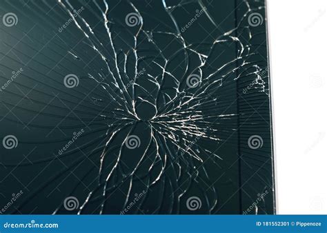 Close Up Of Broken Tablet Screen Stock Image Image Of Wreck Detail