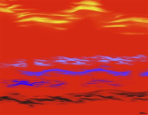Abstract Ocean Sunset Painting By Jack Bunds Fine Art America