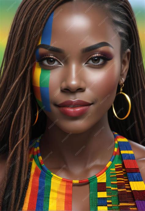 Premium Photo Portrait Of A Beautiful African American Woman With A