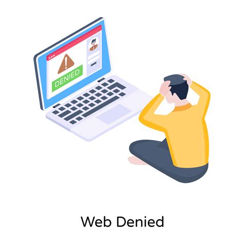 Webpage Access Denied Isometric Icon With Editable Facility Vector Art At Vecteezy