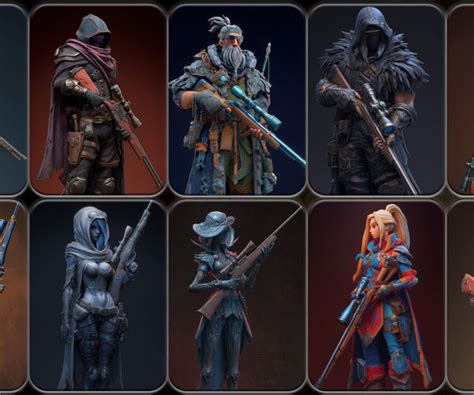 Artstation 200 Stylized Snipers Reference Pack 4k V 57 Artworks