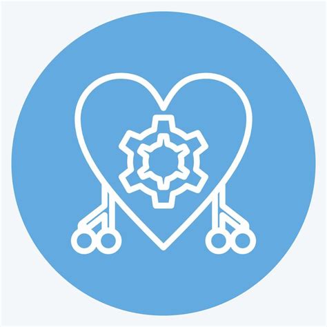 Icon Cybernetics Suitable For Data Analytics Symbol Blue Eyes Style Simple Design Editable