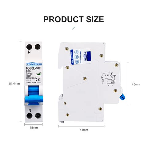 A Type B Curve RCBO 1P N 10KA Reliable Over Current Protection