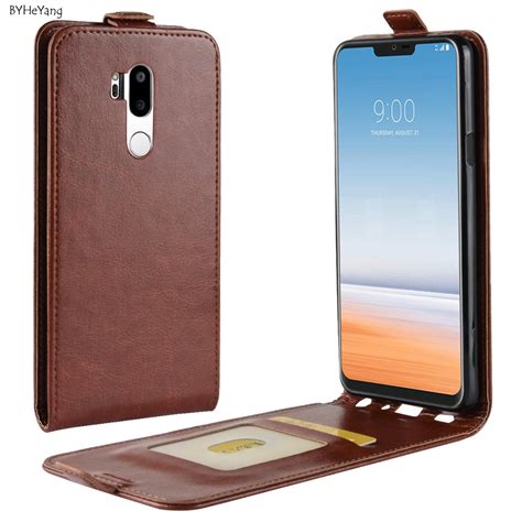 BYHeYang For LG G7 Case For LG G7 ThinQ Cover Up Down PU Leather Vertical Flip Silicon Phone