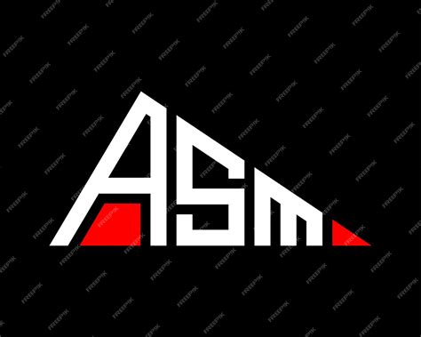 Premium Vector Triangle Shape Asm Letter Logo Design