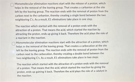 Solved Which Statements Are True In The Following Choices Chegg