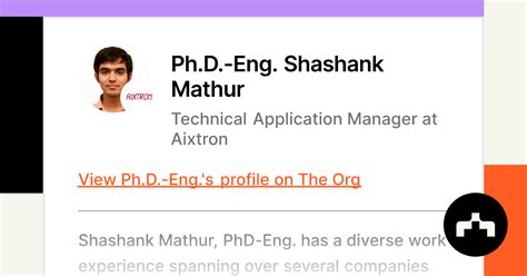 Phd Eng Shashank Mathur Technical Application Manager At Aixtron The Org