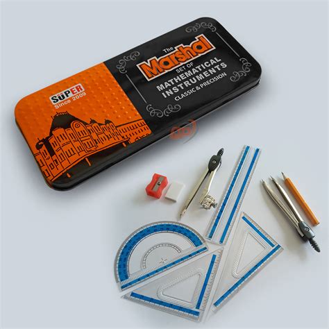Qp 9pcs Marshal Set Of Mathematical Instruments School Stationary Items