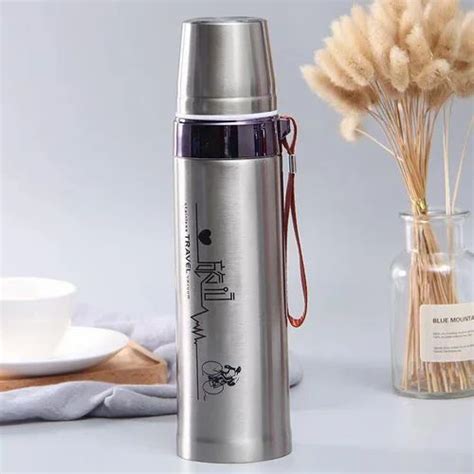 Stainless Steel Double Wall Vacuum Flask Bullet Flask Without Cover Ml At Rs SS Vacuum