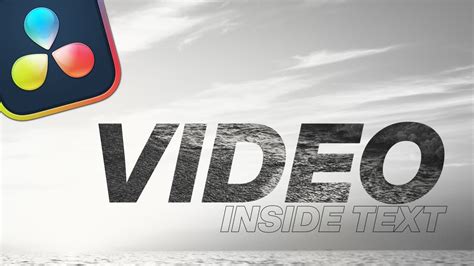 How To Add Video Inside Text Davinci Resolve Fusion Youtube