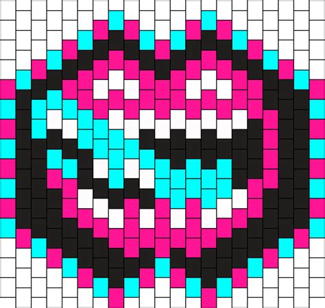 Falling In Reverse Lips Mask Bead Pattern Peyote Bead Patterns Misc