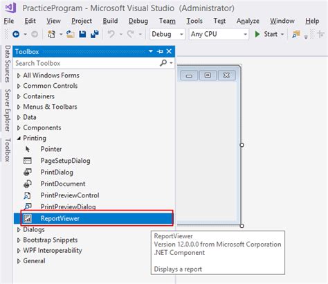 Adding Reportviewer Control Ke Project Vb Net C In Visual Studio