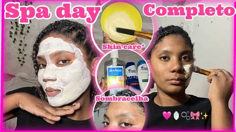 SPA DAY COMPLETO GLOW UP EM CASA Skin Care Sobrancelha Cabelo