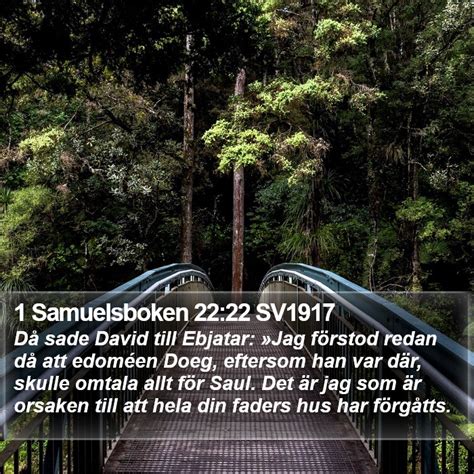 Samuelsboken SV Då sade David till Ebjatar Jag förstod redan