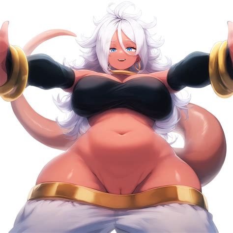 Rule 34 Ai Generated Android 21 Arm Warmers Blue Eyes Dragon Ball Dragon Ball Fighterz Gold