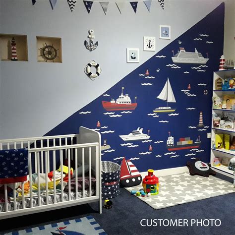 Nautical Wall Decals Boat Wall Decals Sailboat And Ship Wall Sticker