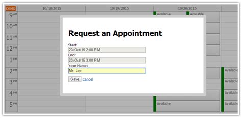 Angularjs Doctor Appointment Scheduling Tutorial Php Daypilot Code
