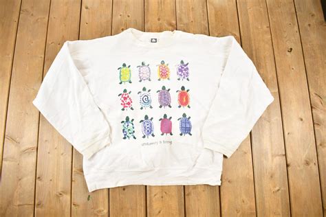Vintage 1990s Uniformity Is Boring Turtles Crewneck Sweatshirt Mens L
