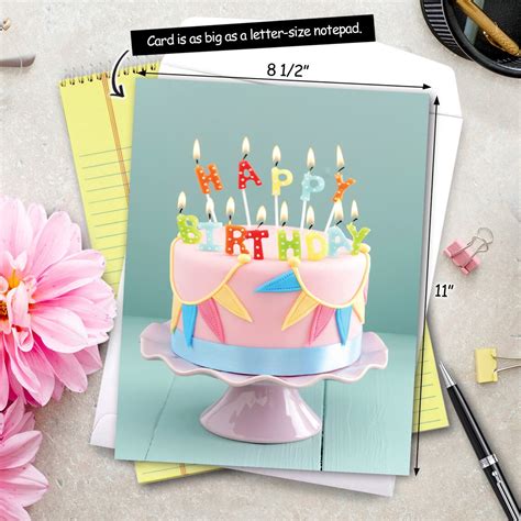 Jumbo Birthday Greeting Card 85 X 11 Inch With Envelope 1 Etsy