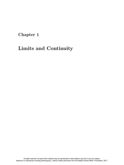 Basic Calculus Lesson 11 Limit Of A Function Pdf Function