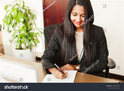 Indian Woman Filling Application Form Stock Photo 1080295493 Shutterstock