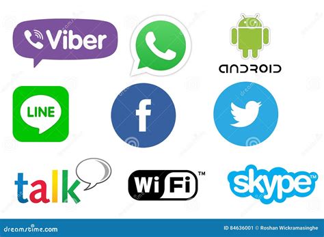 Communication App Logos Cartoon Vector 84636001