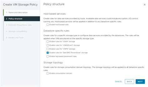 Vm Storage Policies Dell Powerstore Vmware Vsphere With Tanzu And