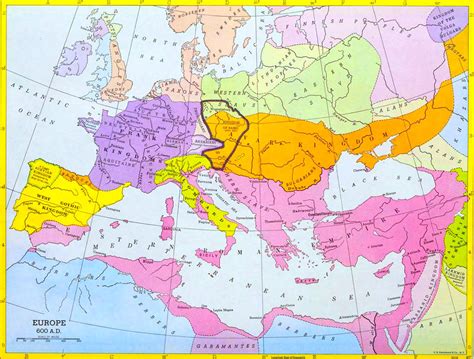 Detailed Map Of Europe 600 Ce By Cameron J Nunley On Deviantart