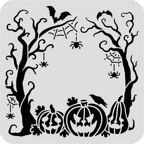 8x8 Clear Plastic Stencil Halloween Me387 Ebay Halloween