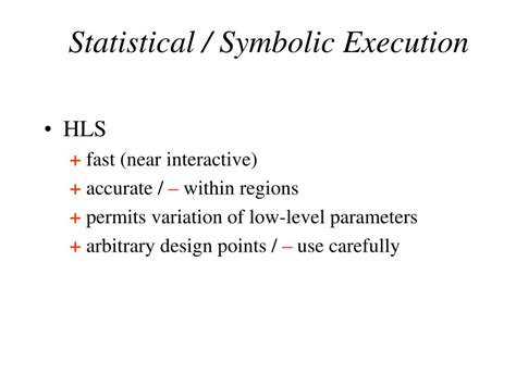Ppt Combining Statistical And Symbolic Simulation Powerpoint Presentation Id6686522