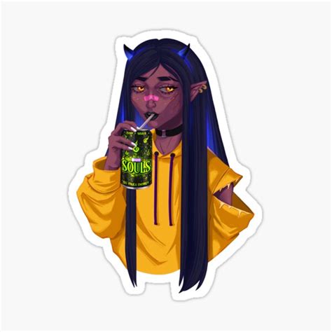 Demon Girl Sticker For Sale By Crisshasart Redbubble