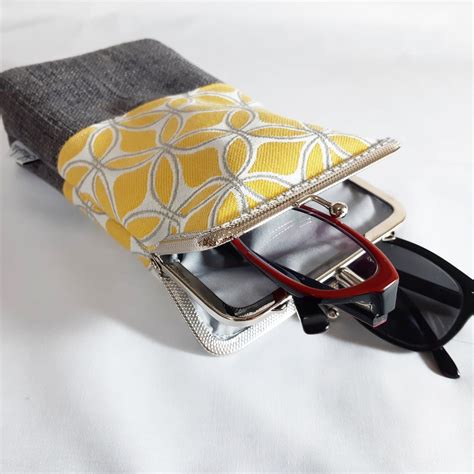 Eyeglass Case Handmade Fabric Dual Eyeglasses Case Eyeglasses Case Double Pockets Eyeglass