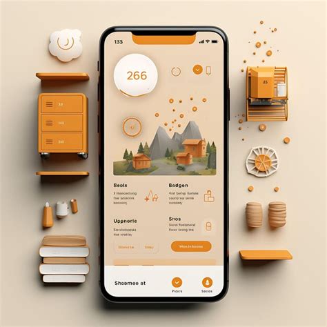 Premium Ai Image Mobile App Layout Design Of Stationery Delivery With Organized And Functional
