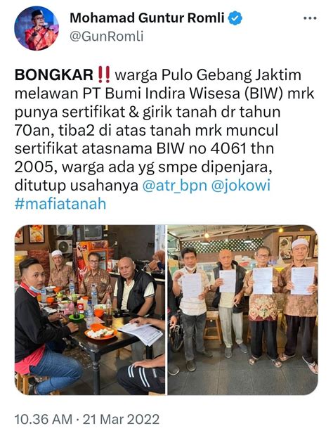 Mohamad Guntur Romli On Twitter Gaya Hidup Mewah Kepala BPN Jaktim