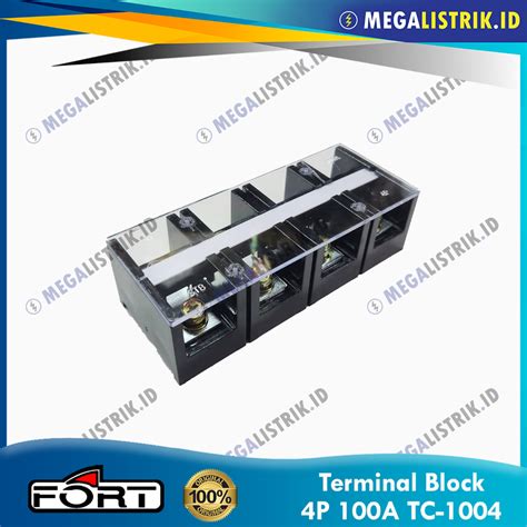 Jual Fort Terminal Block 4p 100a Tc 1004 Terminal Blok Kaca 4 Pole