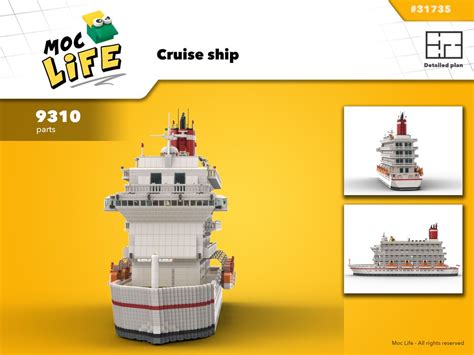 Lego Moc Cruise Ship By Moclife Rebrickable Build With Lego