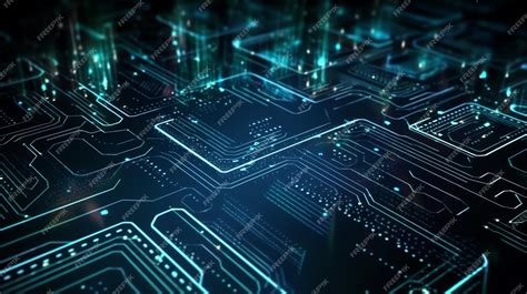premium ai image technology background cpu circuit 3d visualization