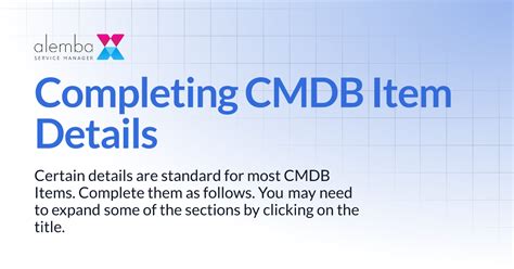 Completing CMDB Item Details ASM EOS