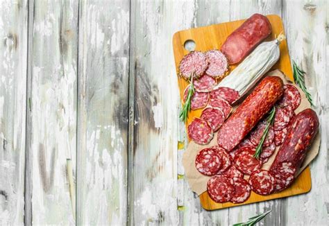 Premium Photo Assortment Of Different Smoked Salami