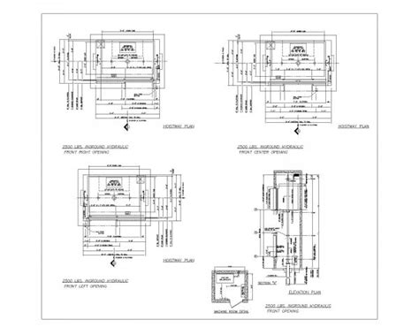 Hydraulic Passenger Elevators 2500 Lbs Inground Hydraulic Front