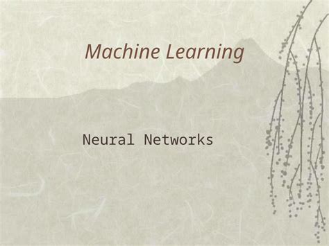 ppt machine learning neural networks introduction artificial neural