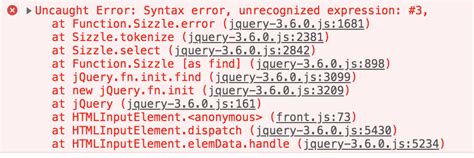 Bootstrap 4 How To Fix Uncaught Error Syntax Error Unrecognized